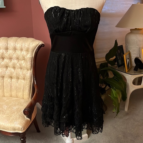 Ruby Rox | Dresses | Ruby Rox Black Strapless Lace Dress Size 5juniors ...
